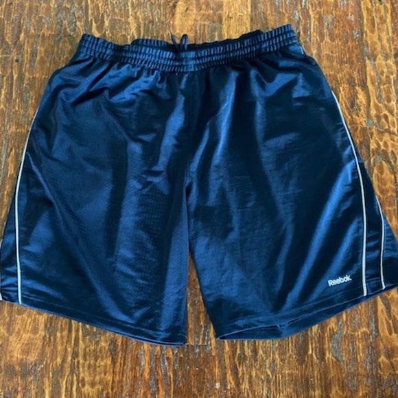 Reebok | Shorts | New Reebok Navy Blue Workout Basketball Shorts Side ...